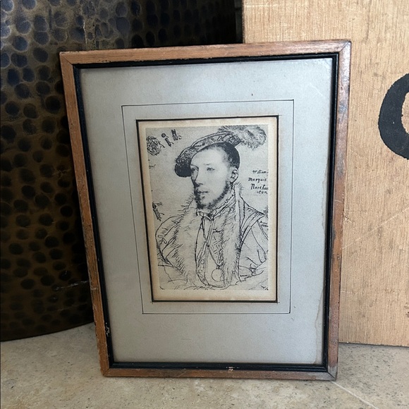 Art | Vintage Framed Print Of A Drawing Of William Parr 1st Marquess Of ...